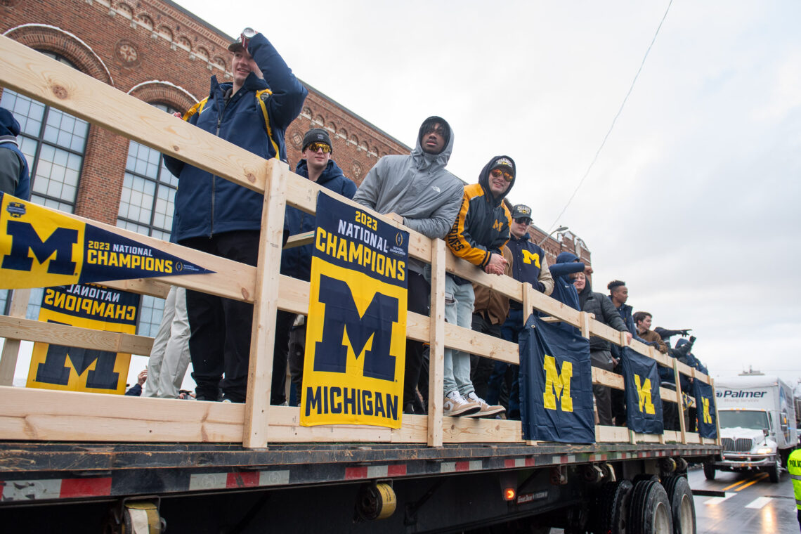 See Photos: Michigan Celebrates National Championship Win with Fans ...