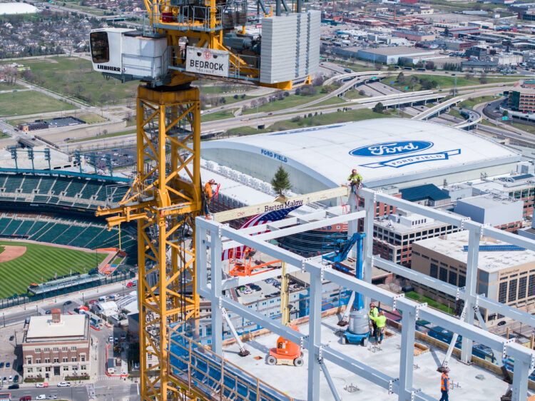 Downtown Detroit’s New Hudson Development Reaches ‘681-Foot’ Milestone ...
