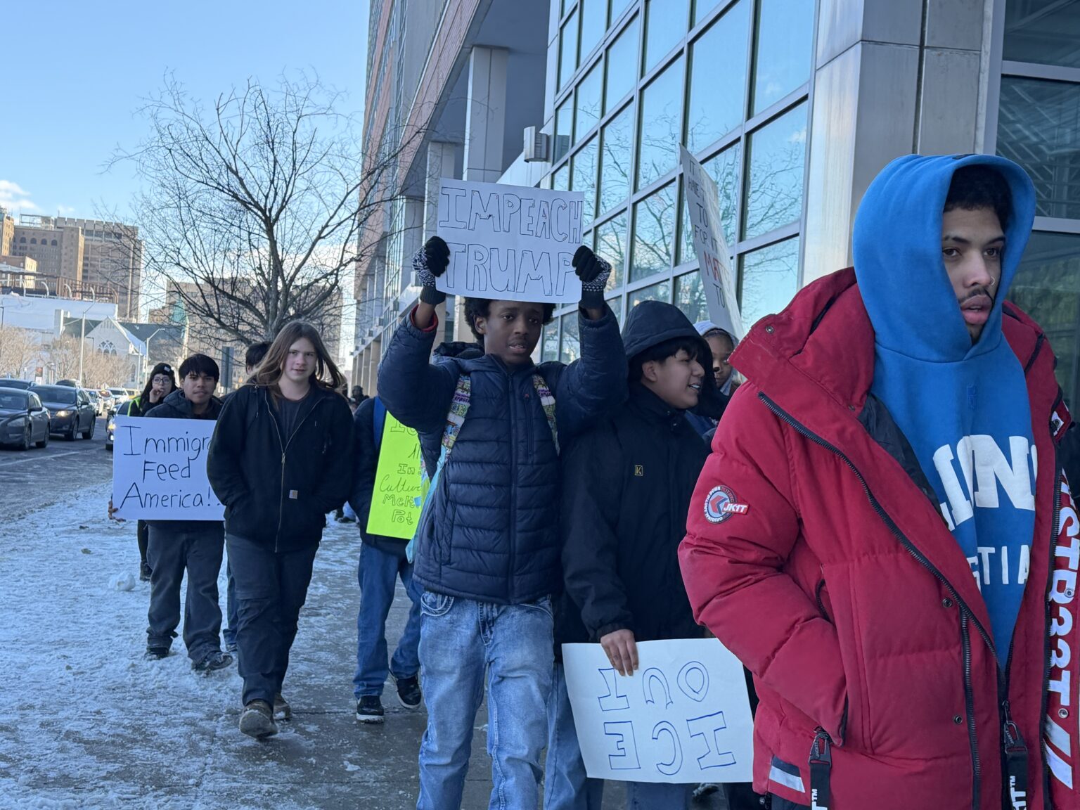 'National Shutdown' in Detroit: Cass Tech High School Students Walk Out ...